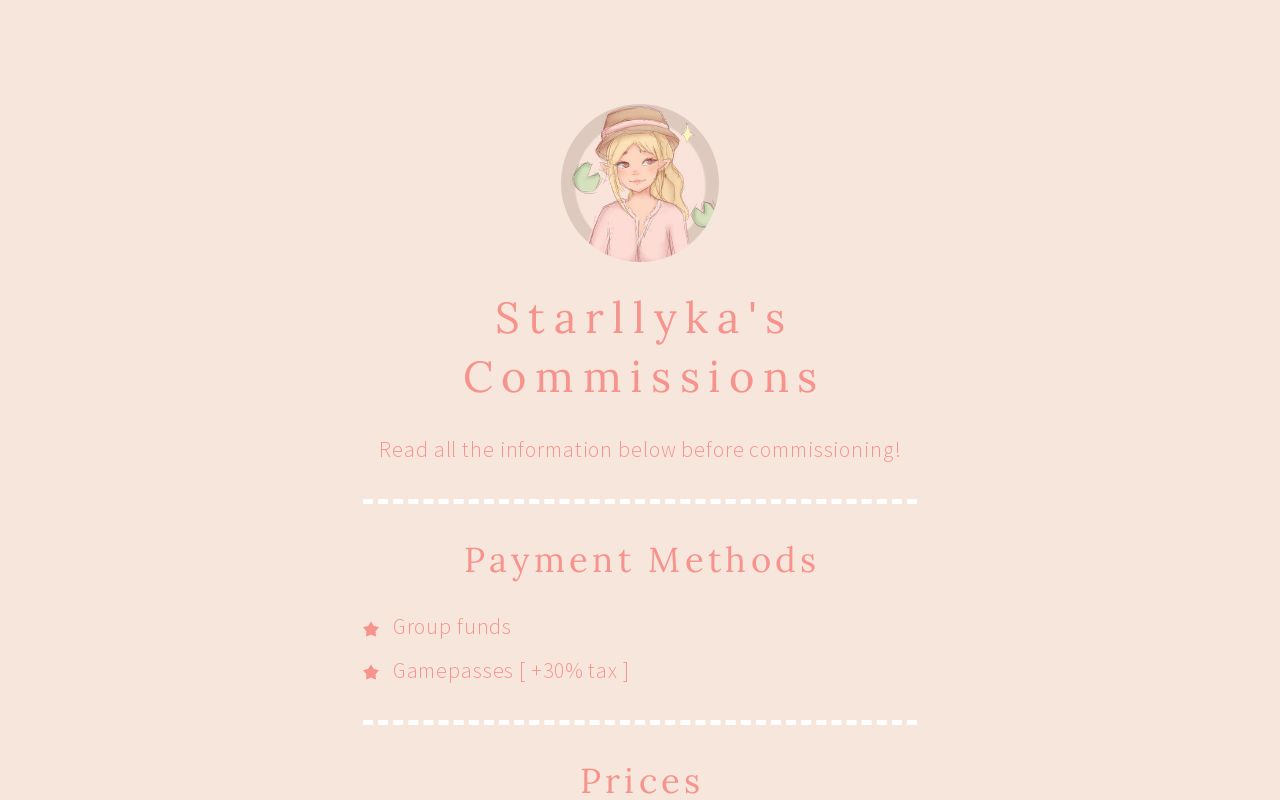 Starllyka's Commissions! 💫